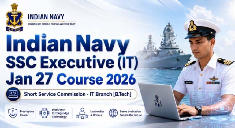 Indian Navy SSC Executive (IT) Jan 27 Course 2026 Recruitment ...